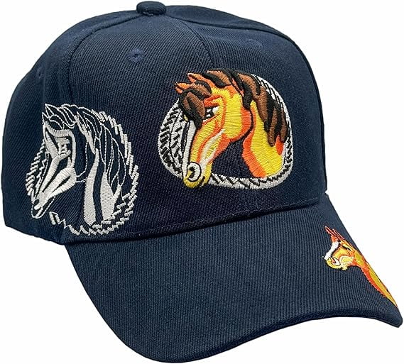 3D Raised Embroidery Horse Farm Baseball Cap Hat, Multiple Colors ...