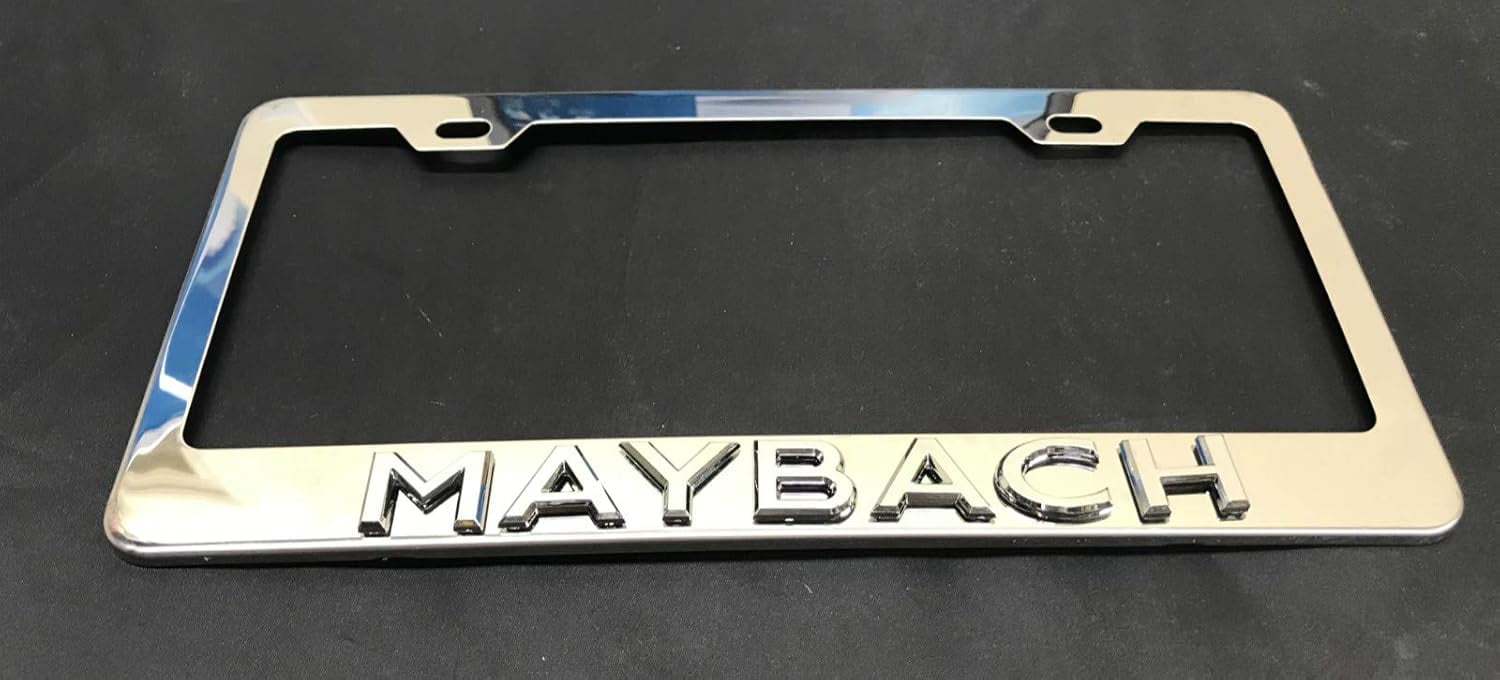 3D Raised Maybach Emblem Luxury Stainless Steel Metal License Plate ...