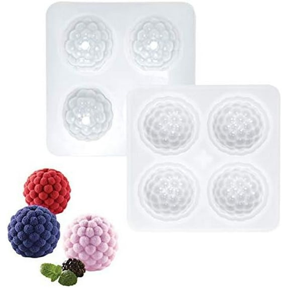 3D Raspberry Silicone Mold for Baking Mousse Cake, Candy, Chocolate ...