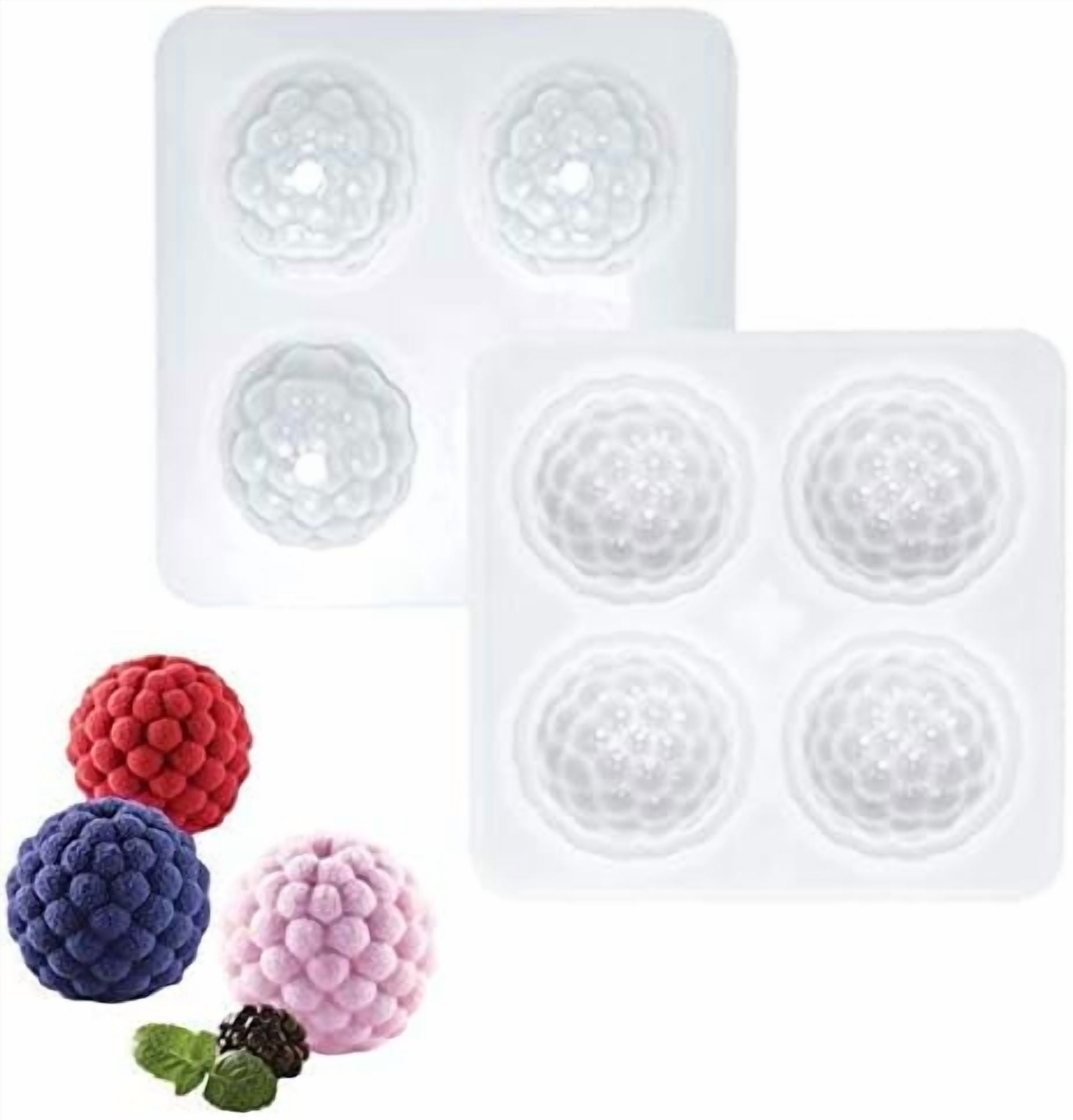 3D Raspberry Silicone Mold for Baking Mousse Cake, Candy, Chocolate ...