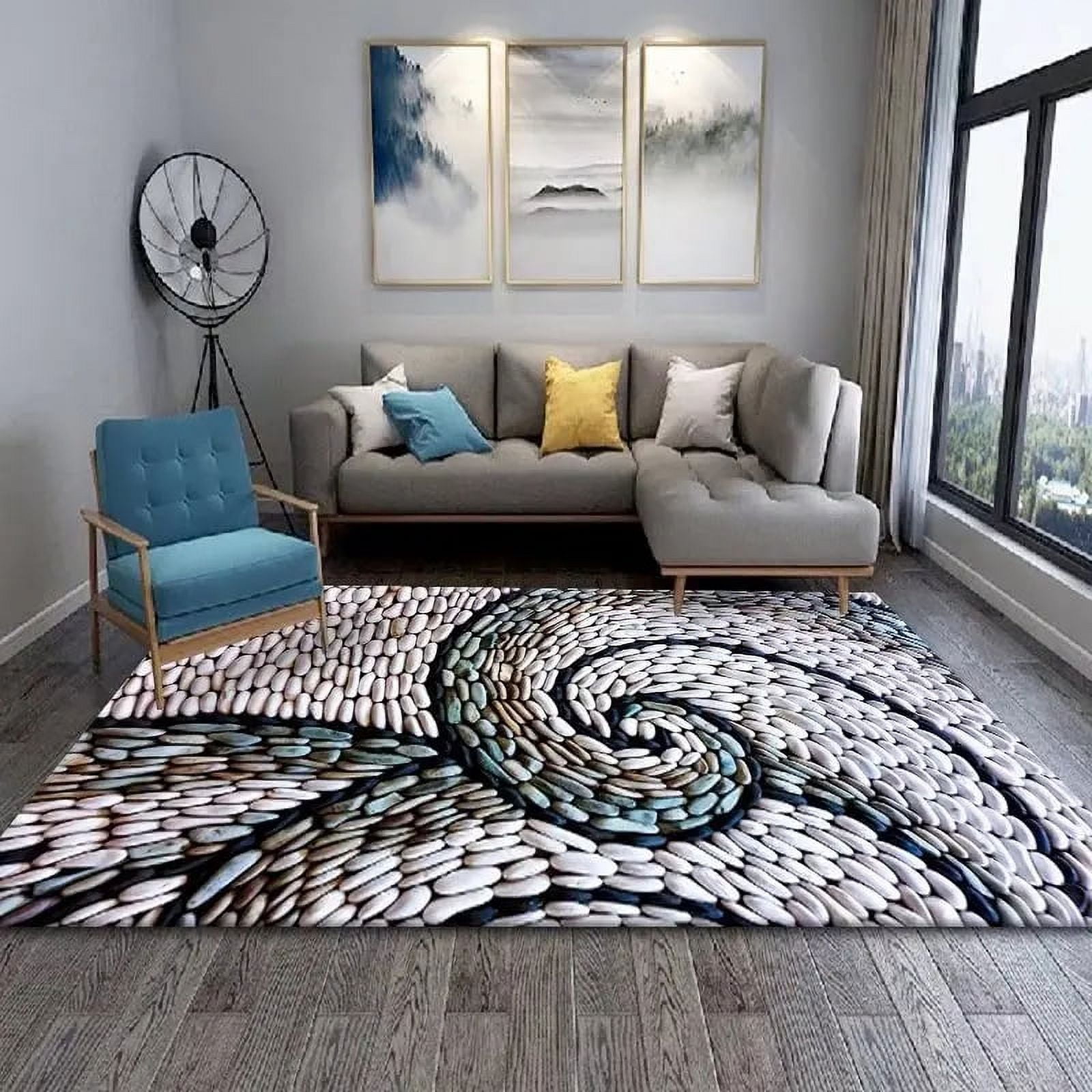 3D Real St Pattern Carpet Vintage Boho Anti-Slip Hallway Balcon Carpets ...