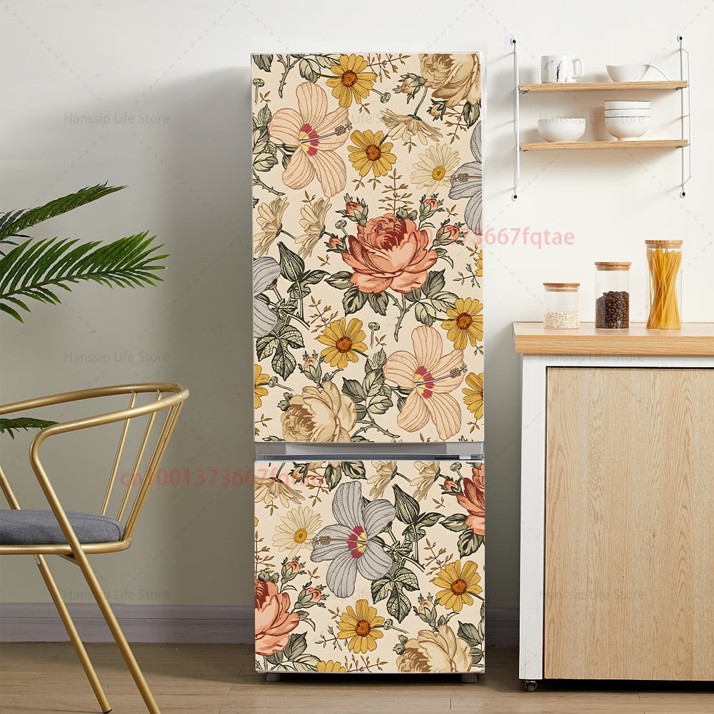 3D Realistic Fruit Printed Refrigerator Door Wrap Mural Decals Peel and ...