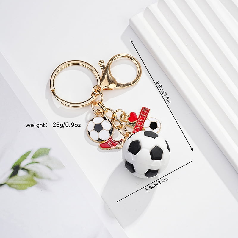 3D Realistic Soccer Ball Keychain Pendant Sports Event Mini Souvenir ...