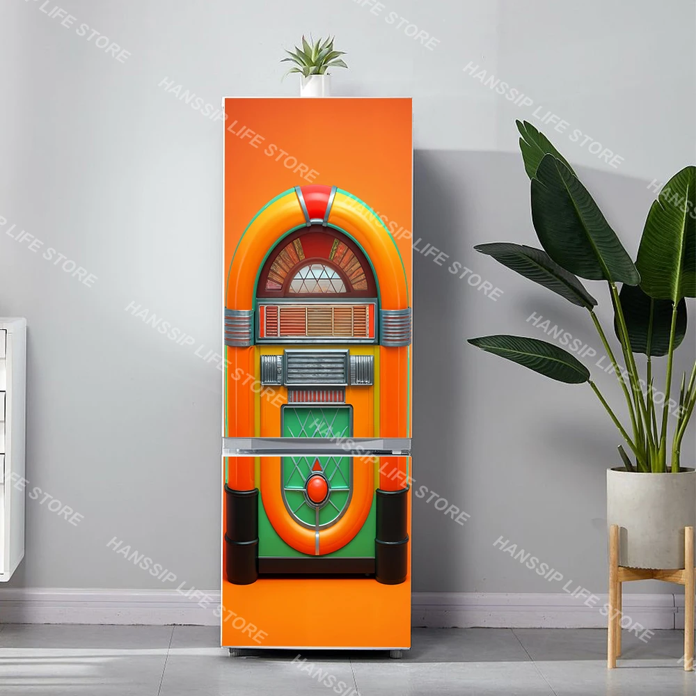 3D Realistic Teleph Booth Pattern Fridge Door Art Mural Sticker ...