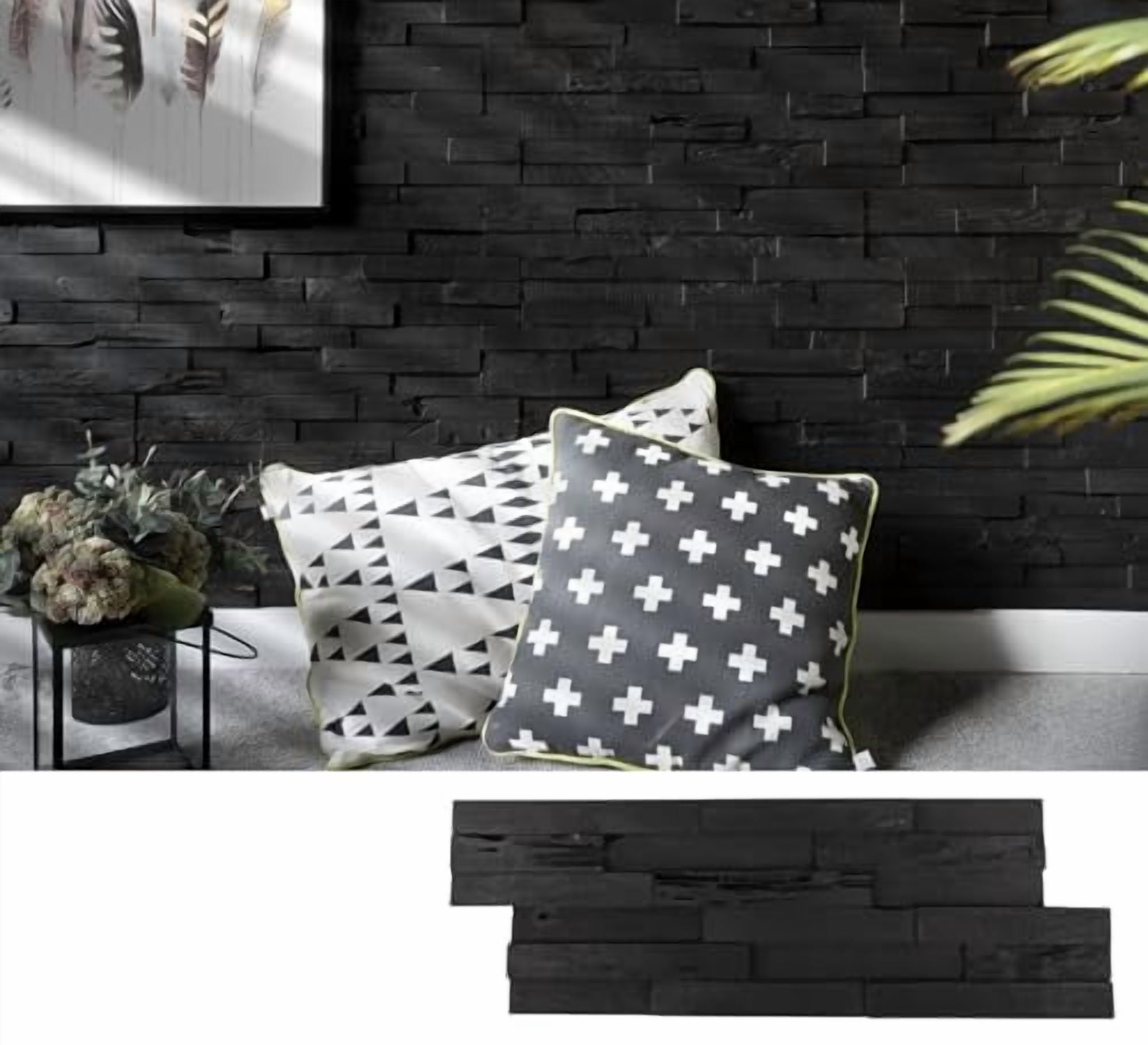 3D Reclaimed Barn Wood Wall Panels | DIY Glue and Nails Installation ...