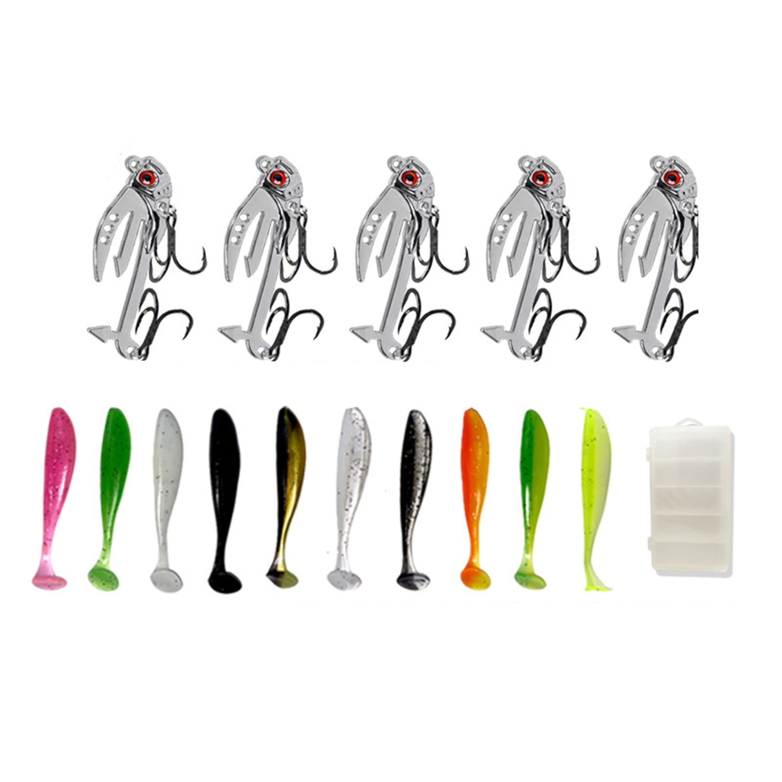 3D Red Eyed Iron Plate Vib Lure Bait Groove Hook Ready To Fish Lures For Successful Catch Store ...