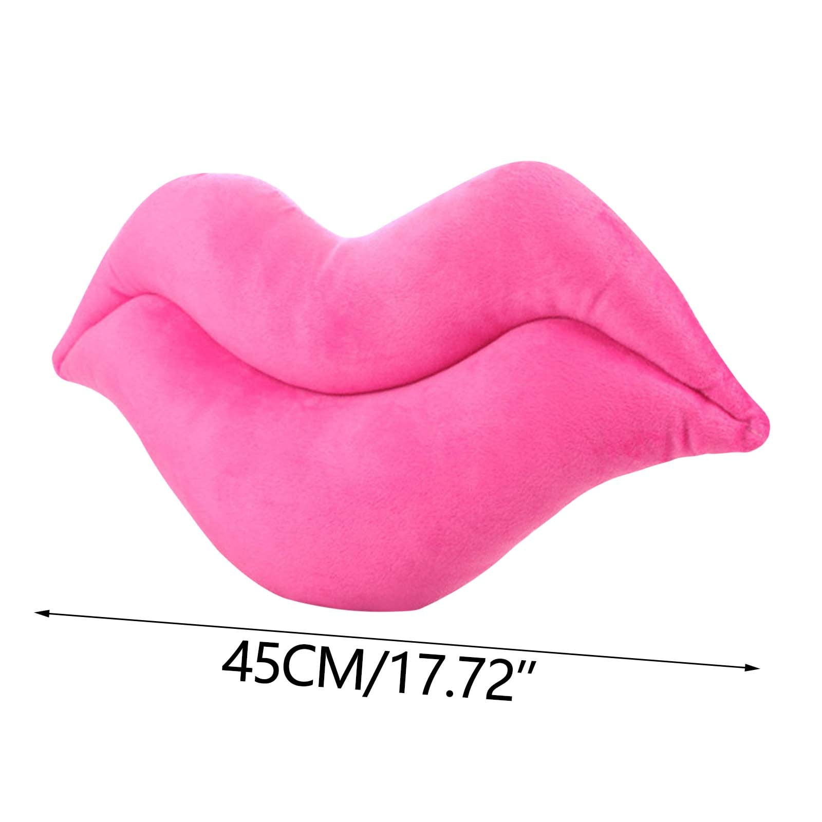 3D Red Lip Shape Throw Pillows,3D Lips Throw Pillows Lifelike Red Lips ...