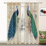 3D Red Rose Flower Leopard Print Background Sunshade Curtains 2Panel ...