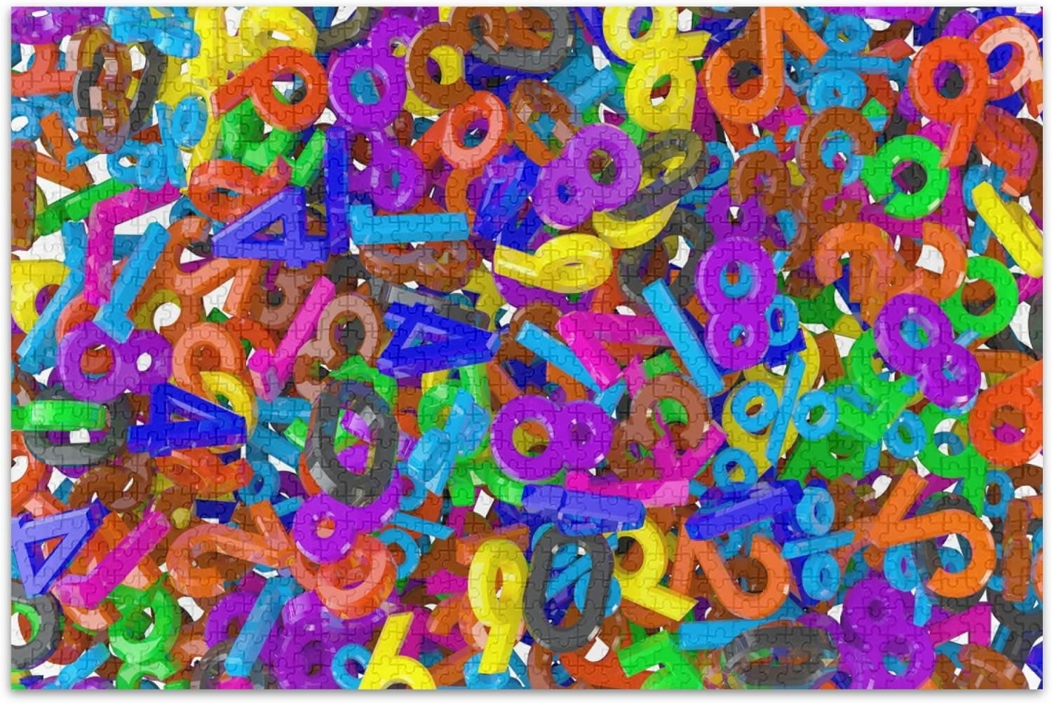 3D Rendering Colors Numbers Jigsaw Puzzle 500 Pieces, Intellectual ...