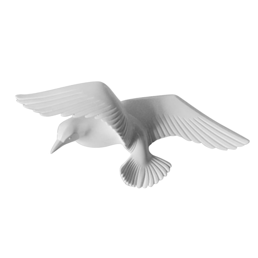 3D Resin Seagull Wall Sculptures Mural TV Background Hanging Decoration ...