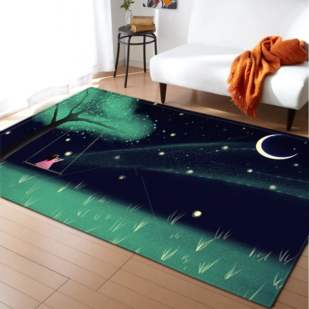 3D Retro Flower Plant Leaves Carpet for Kitchen Floor Mat Home Entrance ...