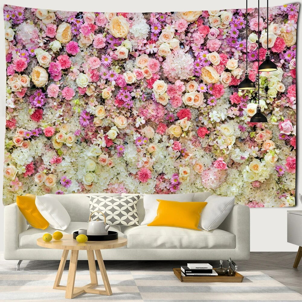3D Retro Street Flowers Window Tapestry Wall Hanging Home ration ...