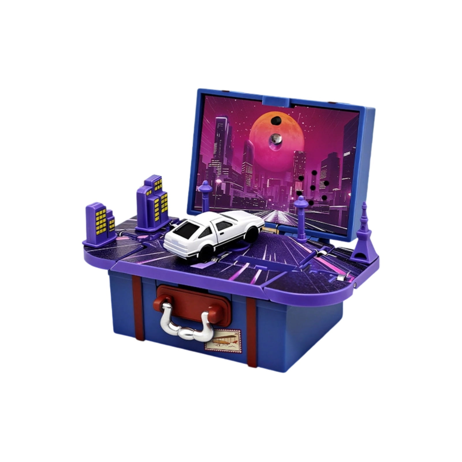 3D Retro Suitcase Music Box – Vintage Travel-Themed Desktop Decor with ...