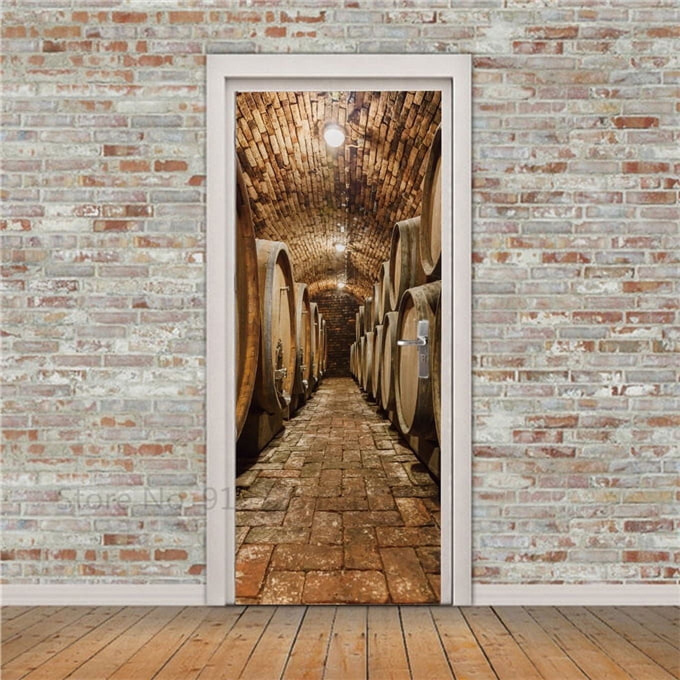 3D Road Door Sticker Landscape Feather Wallpapers Wall Sticker Room ...