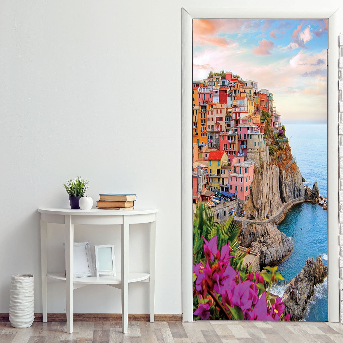 3D Road Landscape Door Stickers Natural Scenery Home Bedroom Wallpaper ...