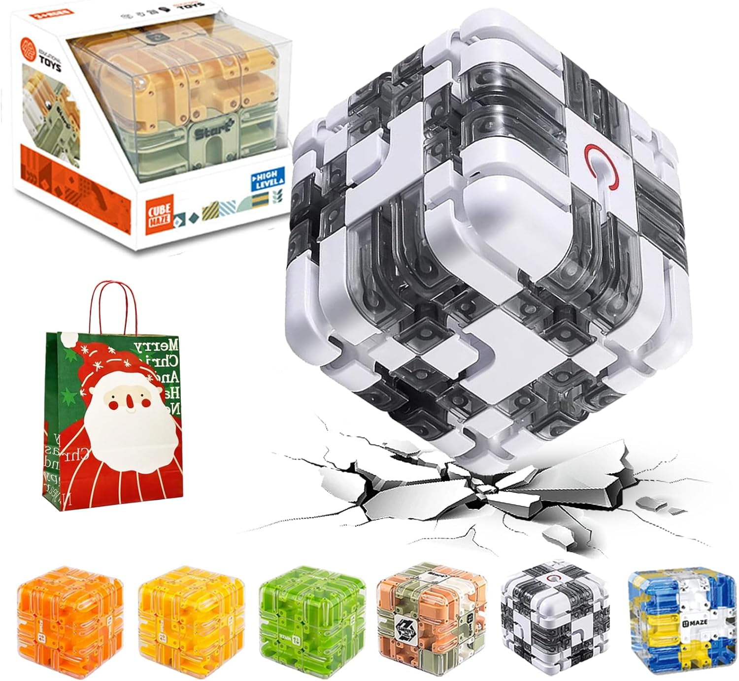 3D Rolling Ball Maze Cube, 2026 New Large Labyrinth Brain Challenge ...