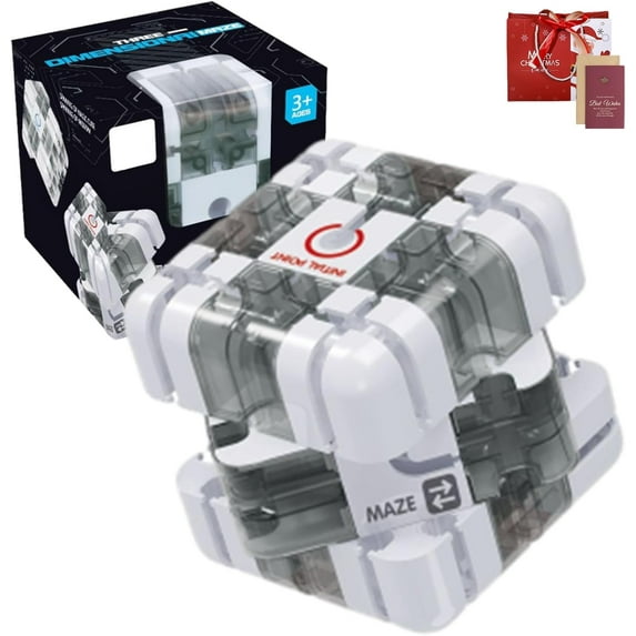 3D Rolling Ball Maze Cube - 2026 Upgraded Large Labyrinth 3D Puzzle ...