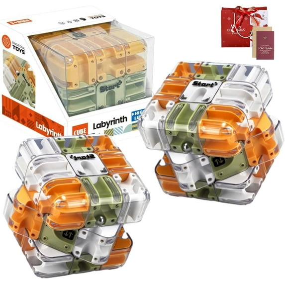 3D Rolling Ball Maze Cube - 2026 Upgraded Large Labyrinth 3D Puzzle ...