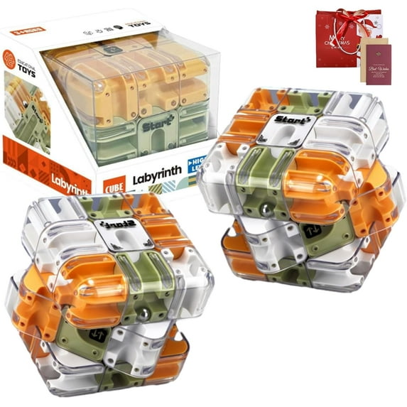 3D Rolling Ball Maze Cube - 2026 Upgraded Large Labyrinth 3D Puzzle ...