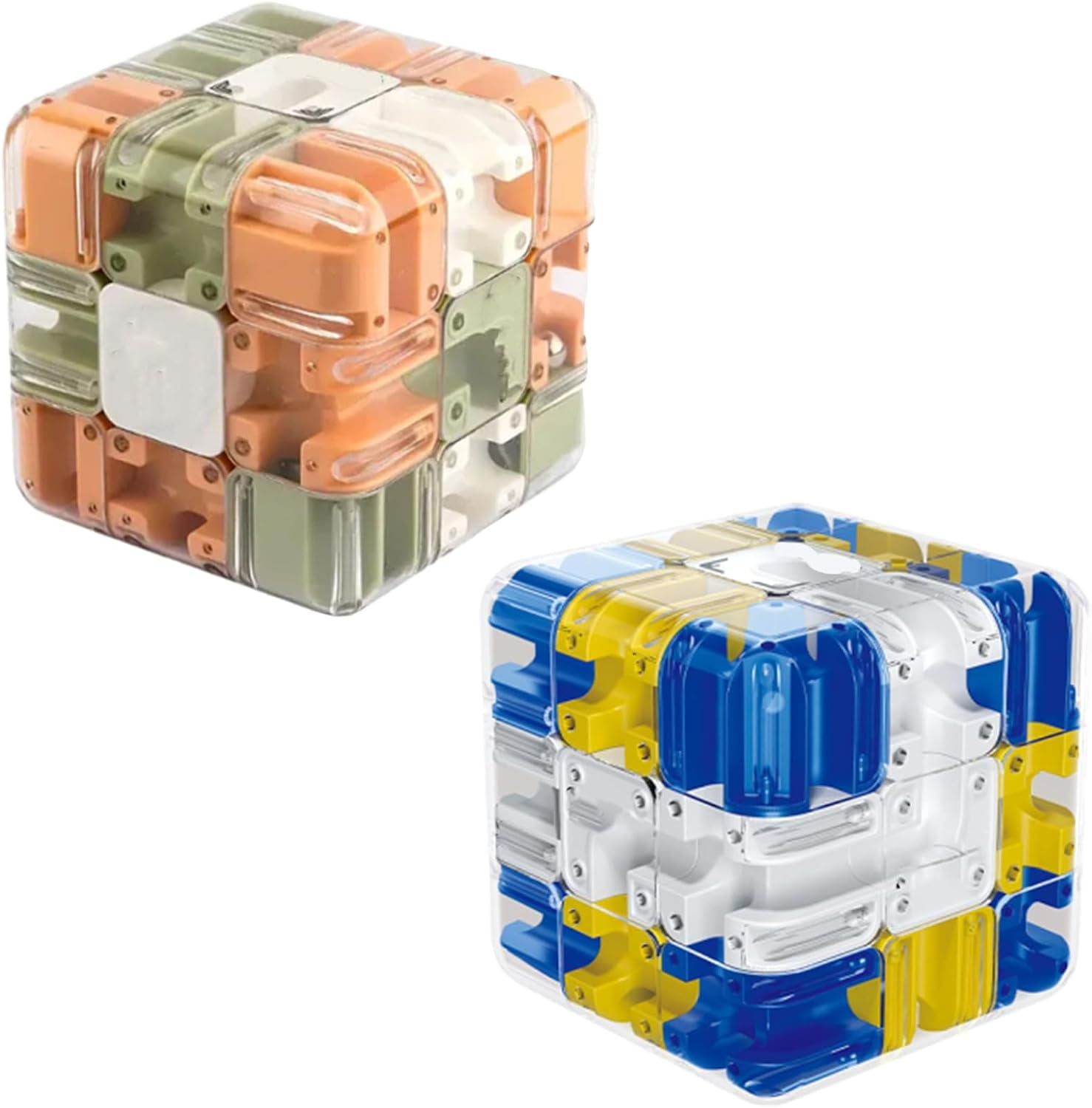 3D Rolling Ball Maze Cube, Challenging 3D Labyrinth Puzzle Ball Game ...