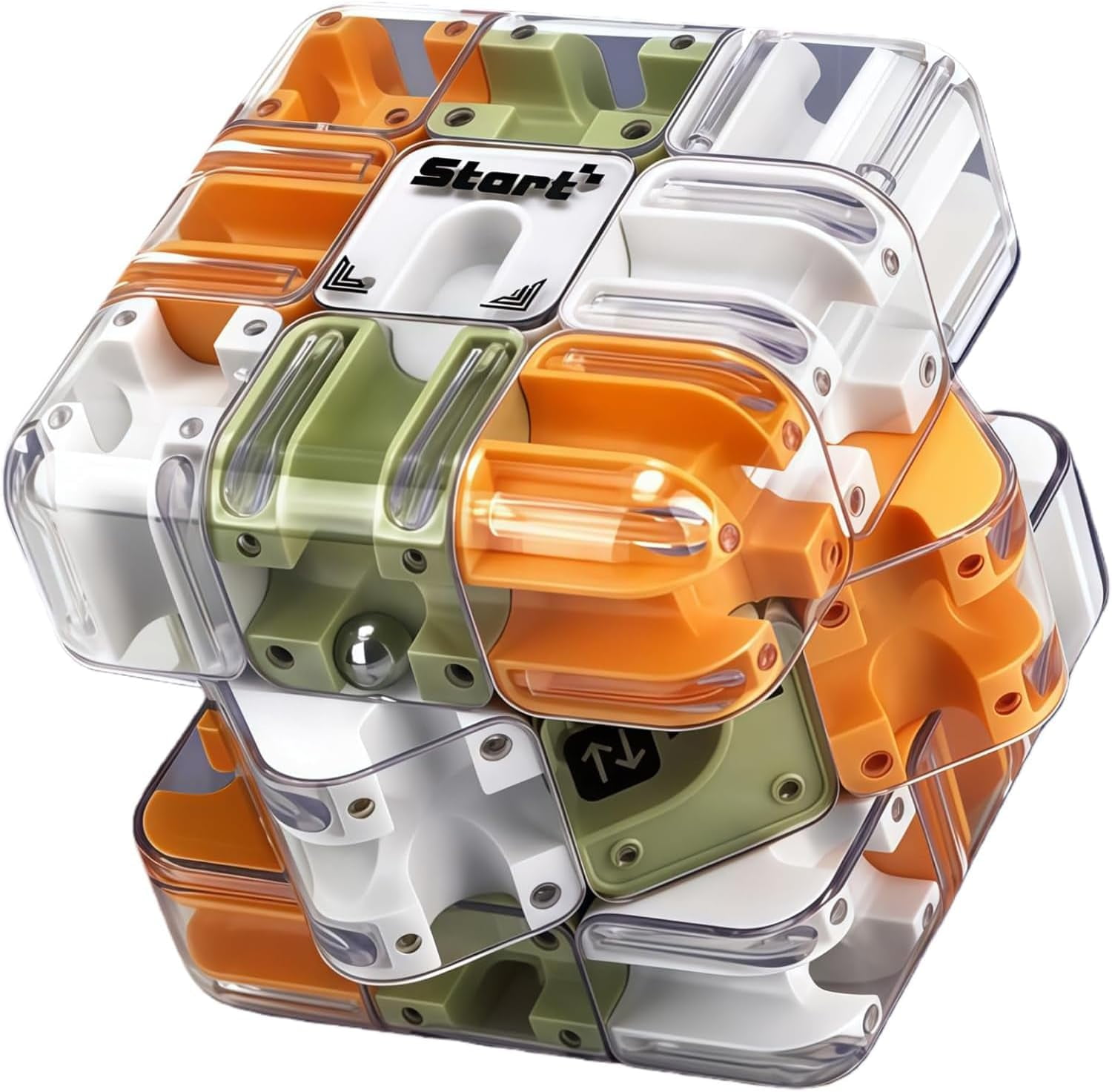 3D Rolling Ball Maze Cube, Large Labyrinth 3D Puzzles Maze Cube, Clear ...