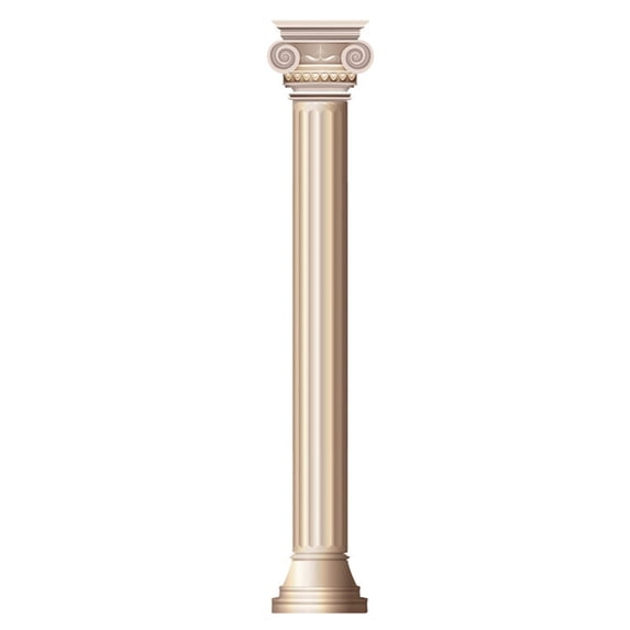 3D Roman Column Wall Stickers Self- Waterproof PVC Wallpaper TV ...