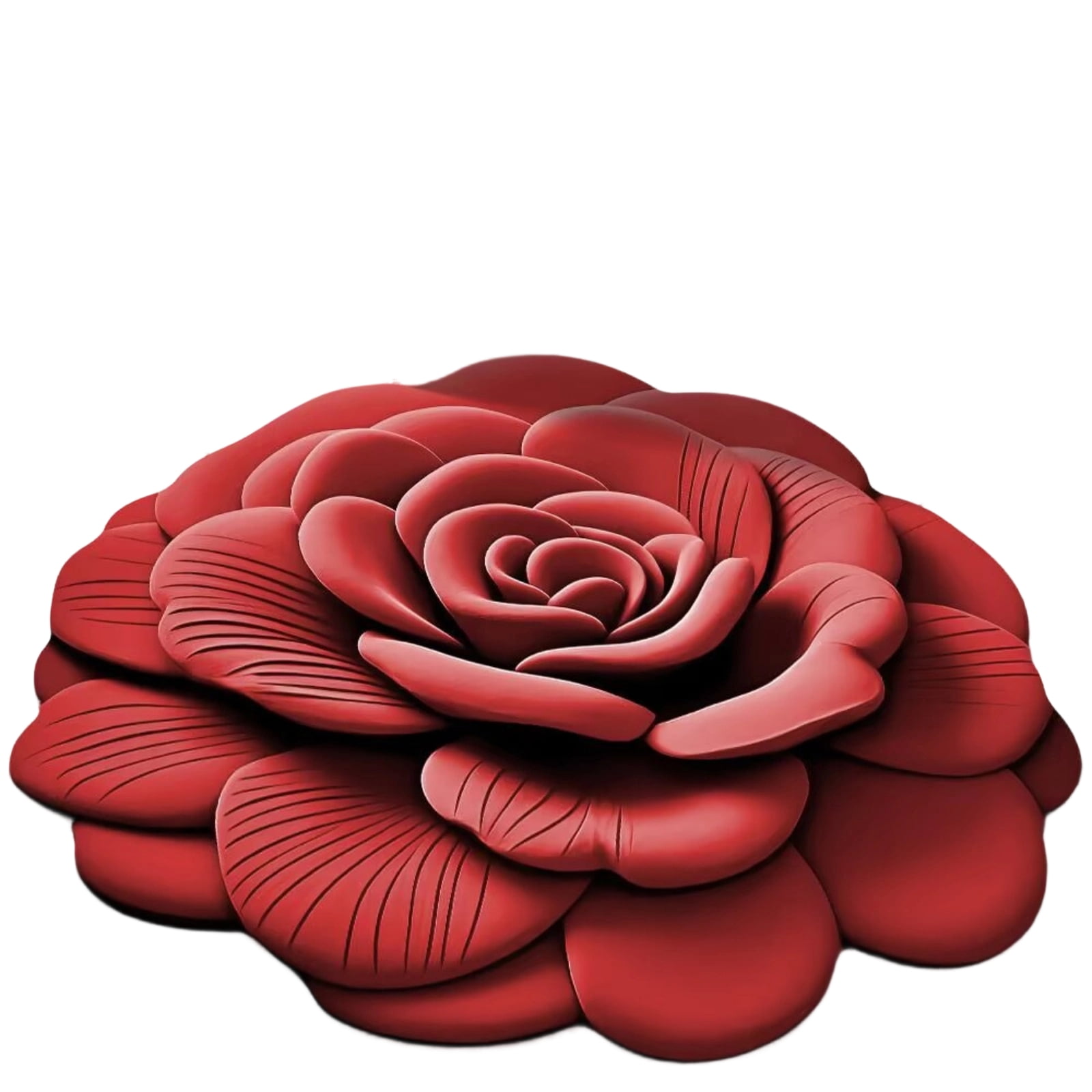 3D Rose Area Rug, 60 in Round, Non Slip Absorbent, Home Decorations for ...
