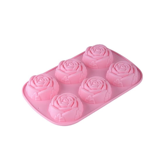 3D Rose Flower Silicone Mold Soap Mould Valentine's Day DIY Cake ...