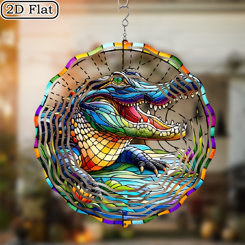 3D Rotating Colorful Crocodile -360 degree Rotating Design Courtyard ...