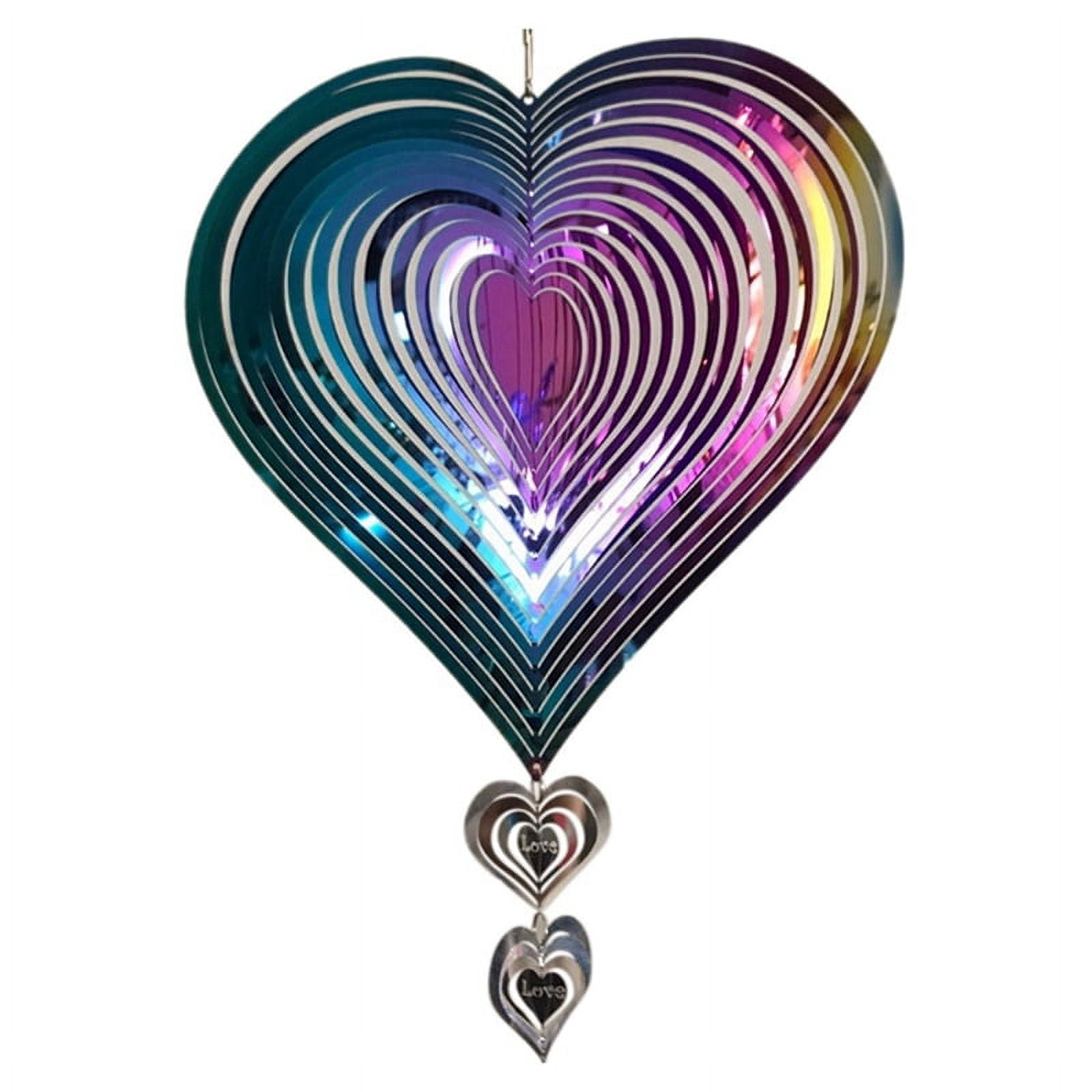 3D Rotating Wind Chimes Gift Wind Spinner for Wedding Garden Outdoor ...