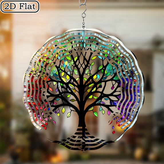 3D Rotating Wishing Tree Wind Chime -360 degree Rotating Design ...