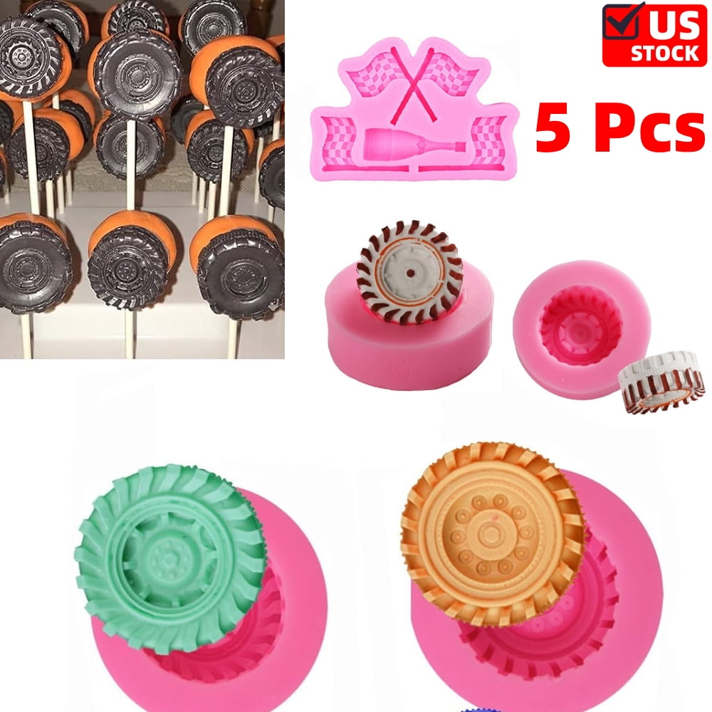 3D Round Tire Fondant Mold-Truck Wheel Shape Silicone Mold for ...