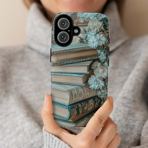 3D Rustic Floral Book Spine Gothic Books Phone Case 17 16 15 14 13 12 ...