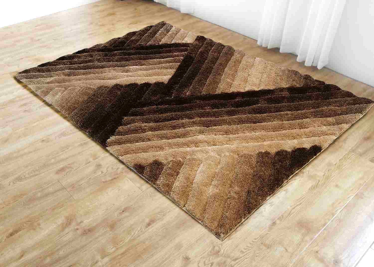 Modern Shaggy Abstract Geometric Rug for Living Room Bedroom Design 396 ...