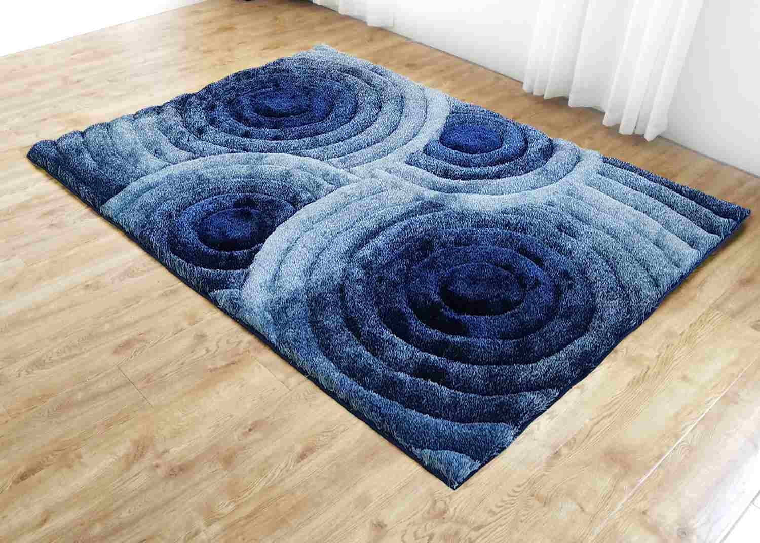 Modern Shaggy Abstract Geometric Rug for Living Room Bedroom Design 419 ...