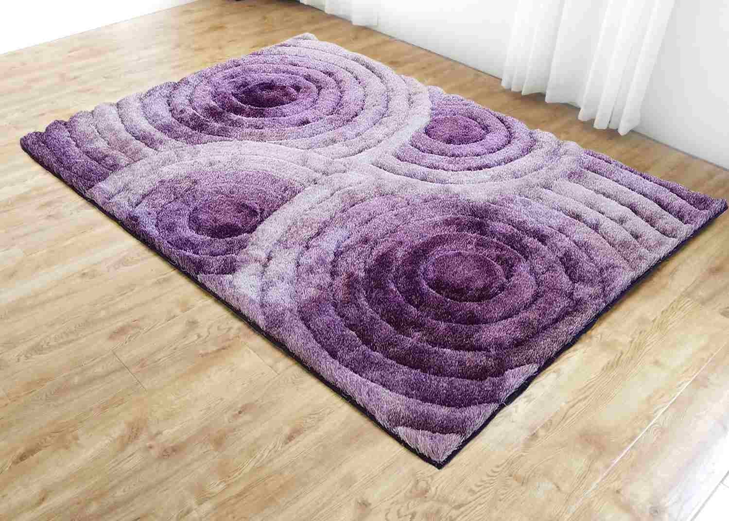 Modern Shaggy Abstract Geometric Rug for Living Room Bedroom Design 419 ...