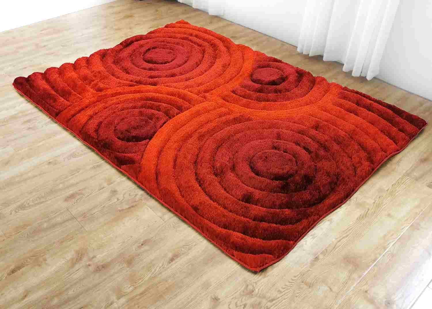 Modern Shaggy Abstract Geometric Rug for Living Room Bedroom Design 419 ...
