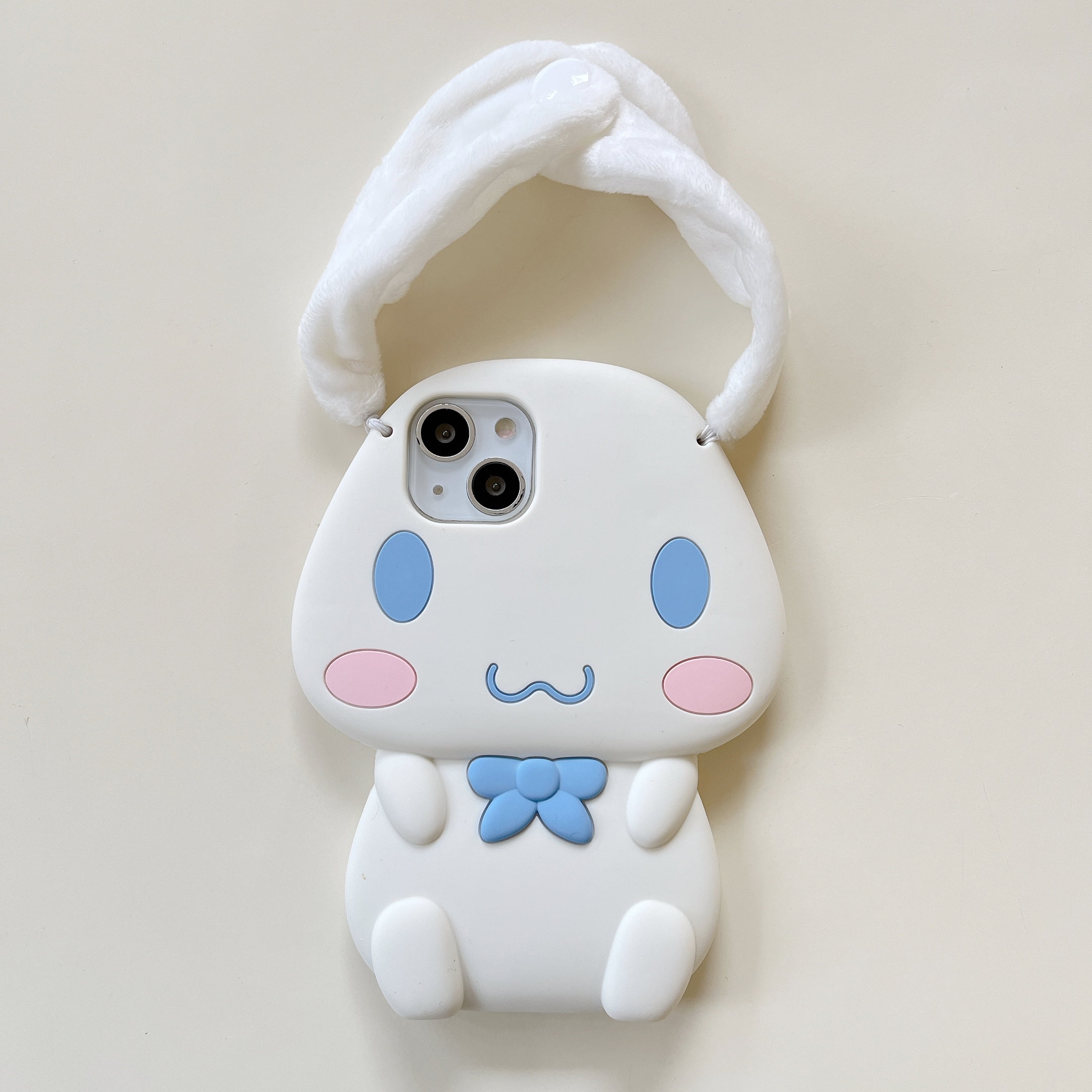 3D Sanrio Cinnamoroll Plush Ears Silicone Non-slip Phone Cases For ...