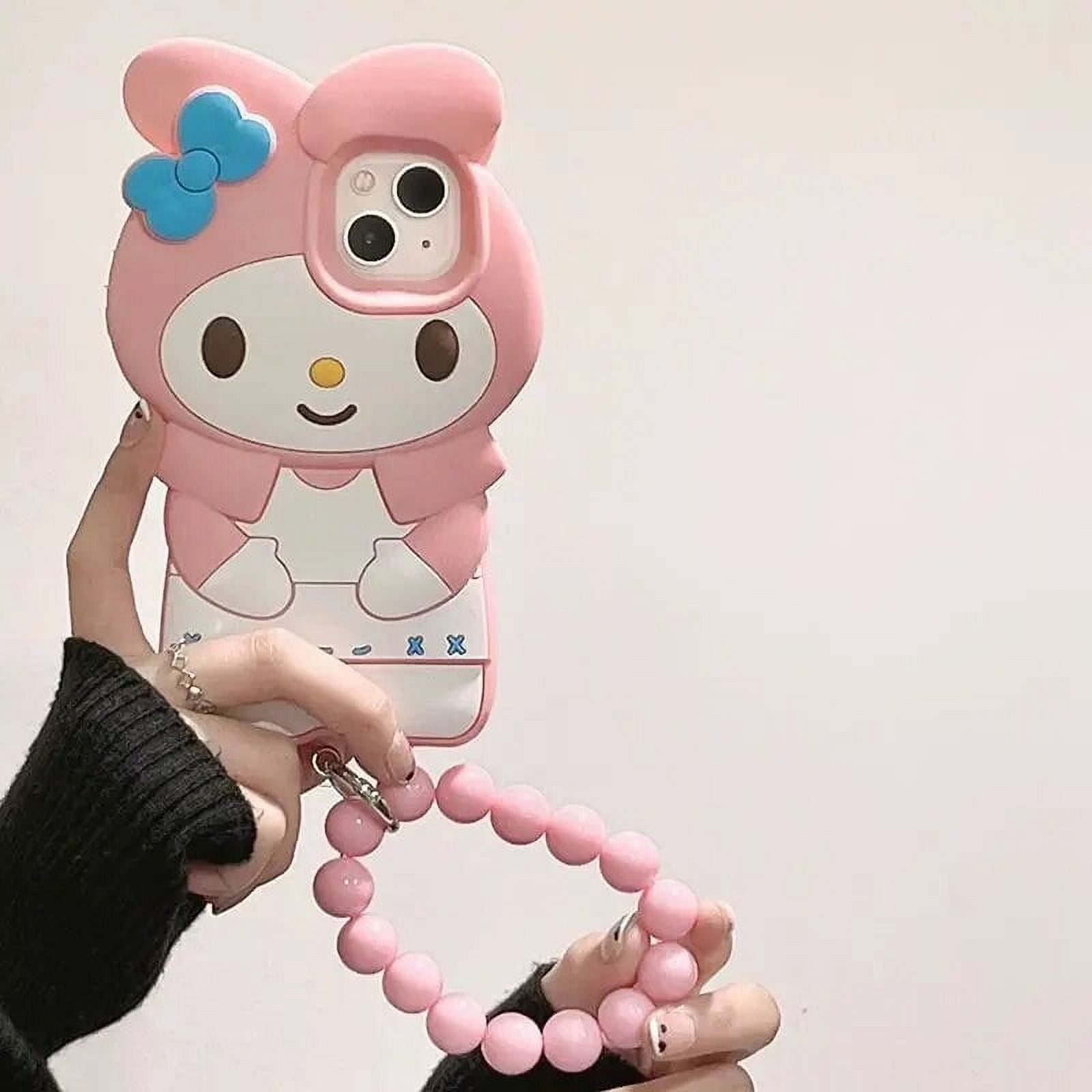 3D Sanrio My Melody With bracelet Lanyard Phone Case For Iphone 11 12 ...