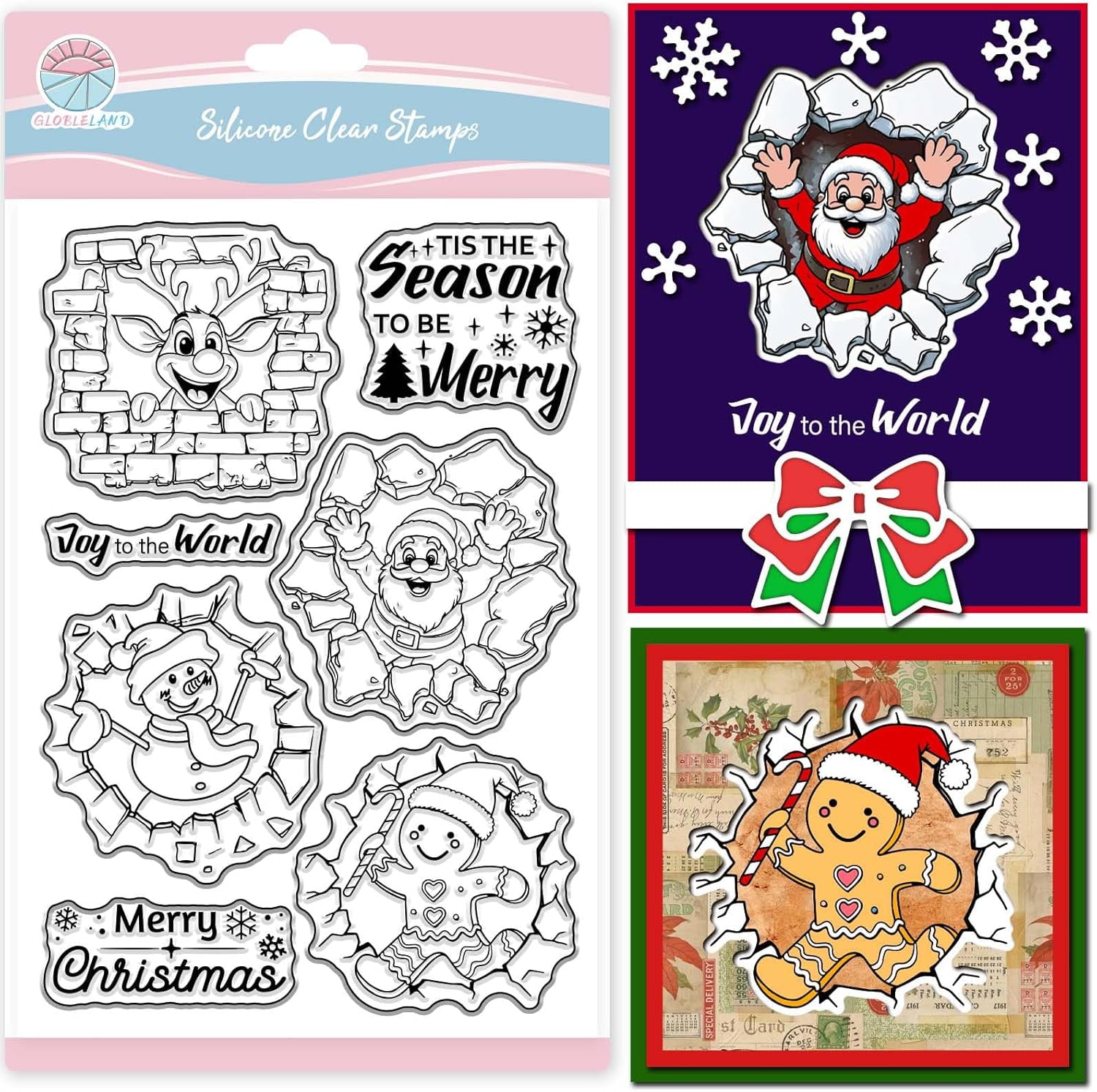 3D Santa Claus Clear Stamp for Scrapbooking 3D Christmas Snowman ...