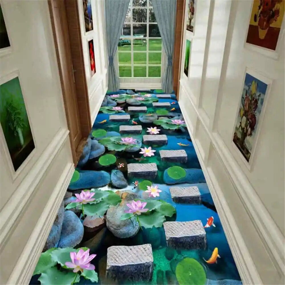 3D Scenario Carpet for Living Room r Anti-Slip Accessories Fun ...
