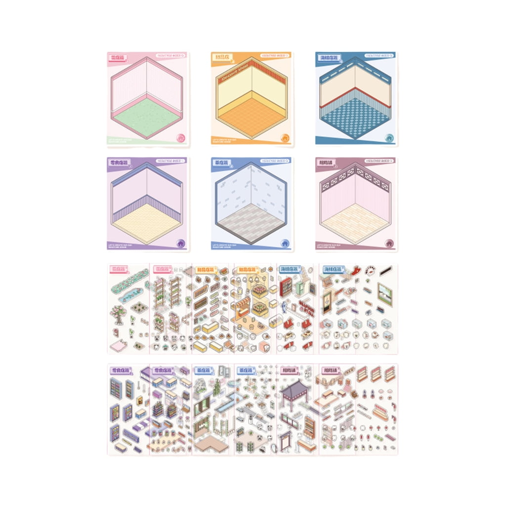 3D Scene Sticker Aesthetic Sticker Landscape Sticker Book Decorative ...