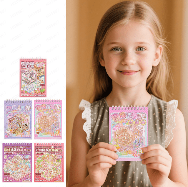 3D Scene Sticker Book for Kids,5 Styles of DIY 3D Sticker Scene Fun ...