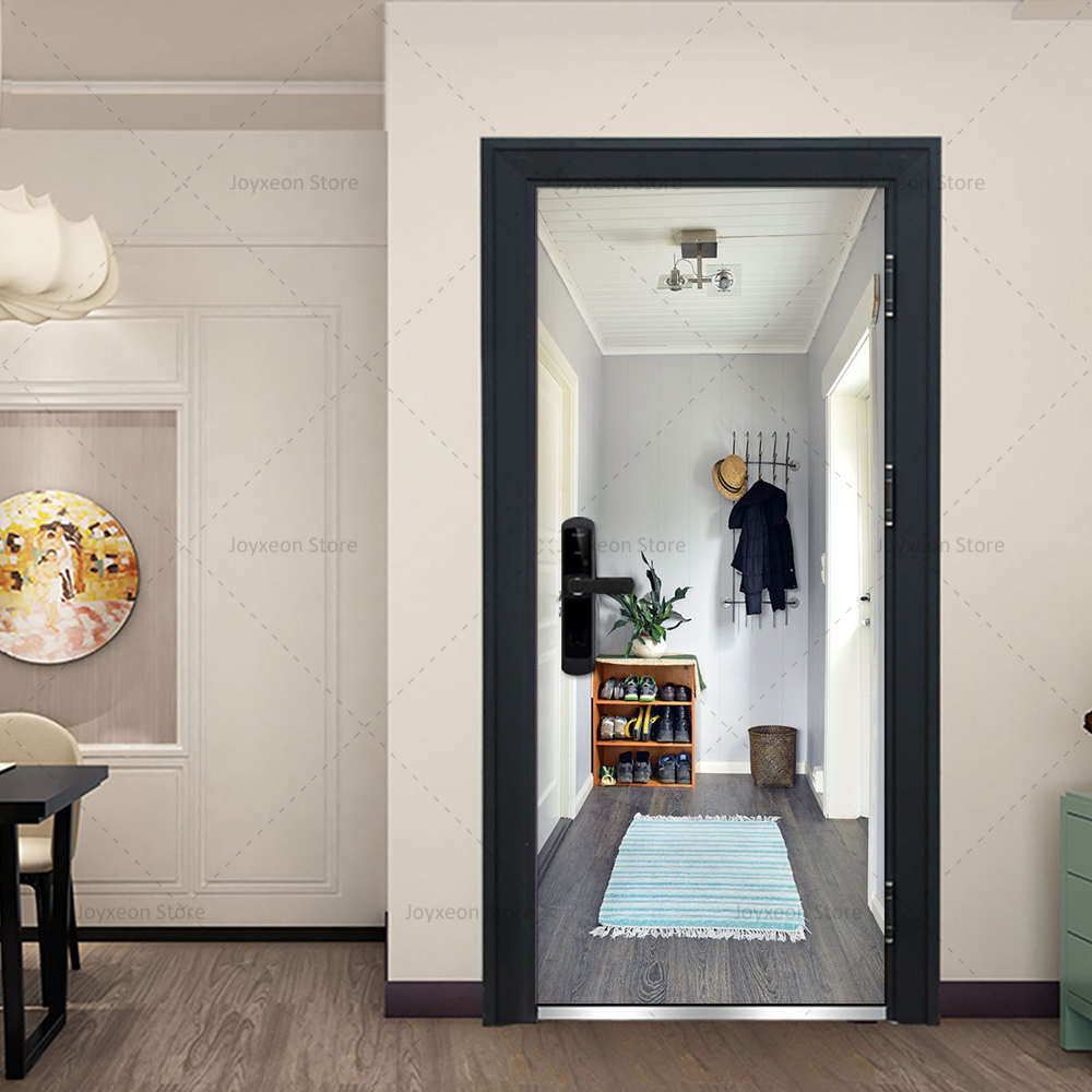 3D Scenery Door Sticker Look Up To The Sky Vinyl PVC Waterproof DIY ...