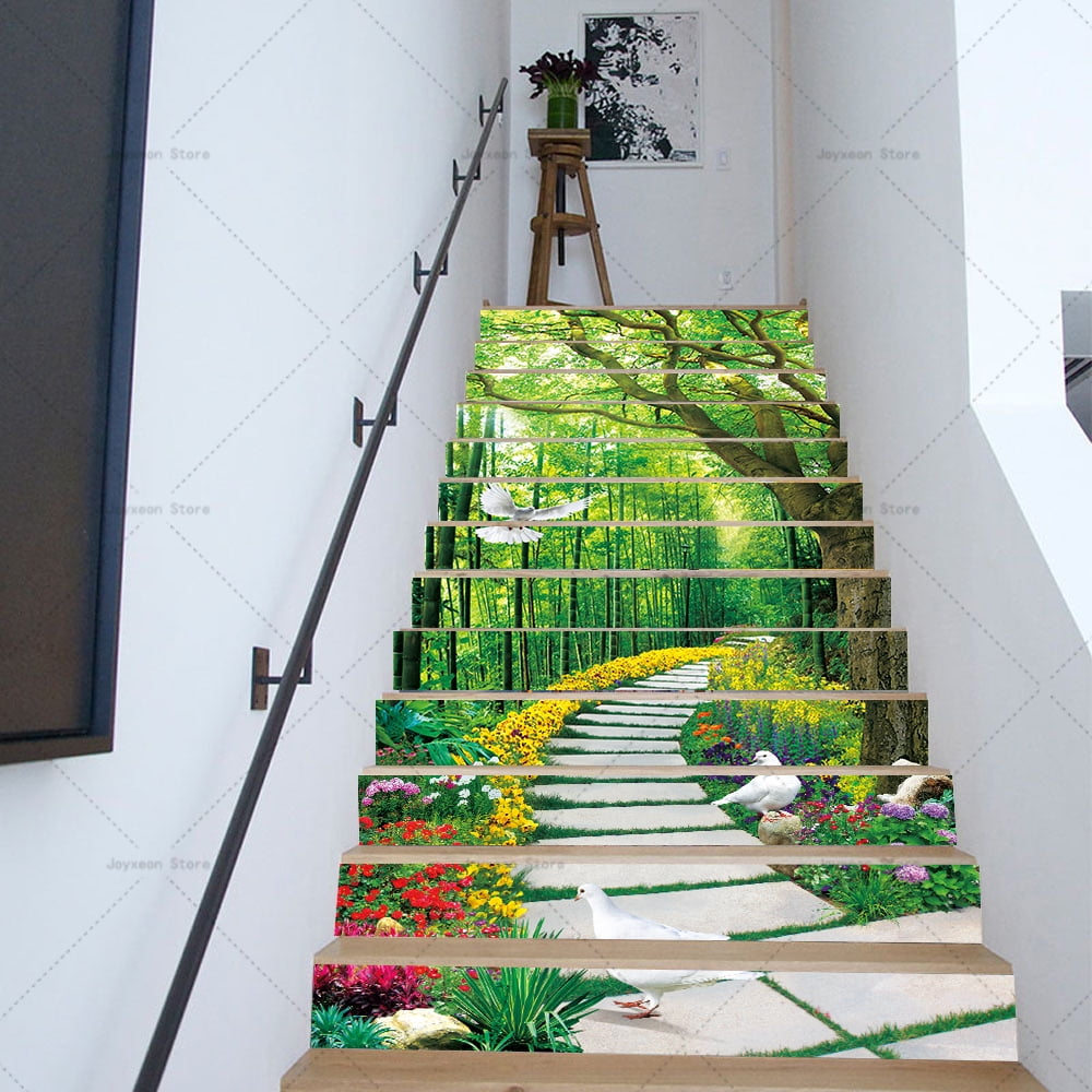 3D Scenic Staircase Sticker Vinyl PVC Non-slip Waterproof Staircase ...