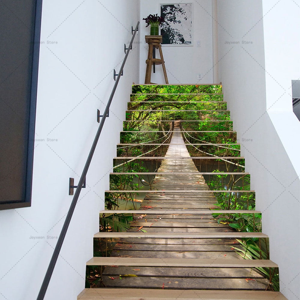3D Scenic Staircase Sticker Vinyl PVC Non-slip Waterproof Staircase ...