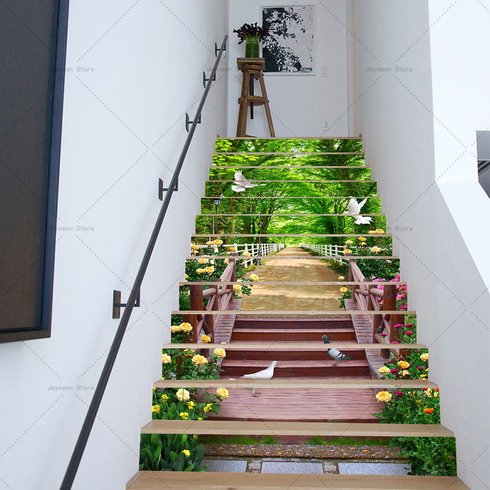 3D Scenic Staircase Sticker Vinyl PVC Non-slip Waterproof Staircase ...