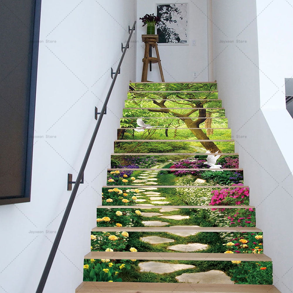 3D Scenic Staircase Sticker Vinyl PVC Non-slip Waterproof Staircase ...