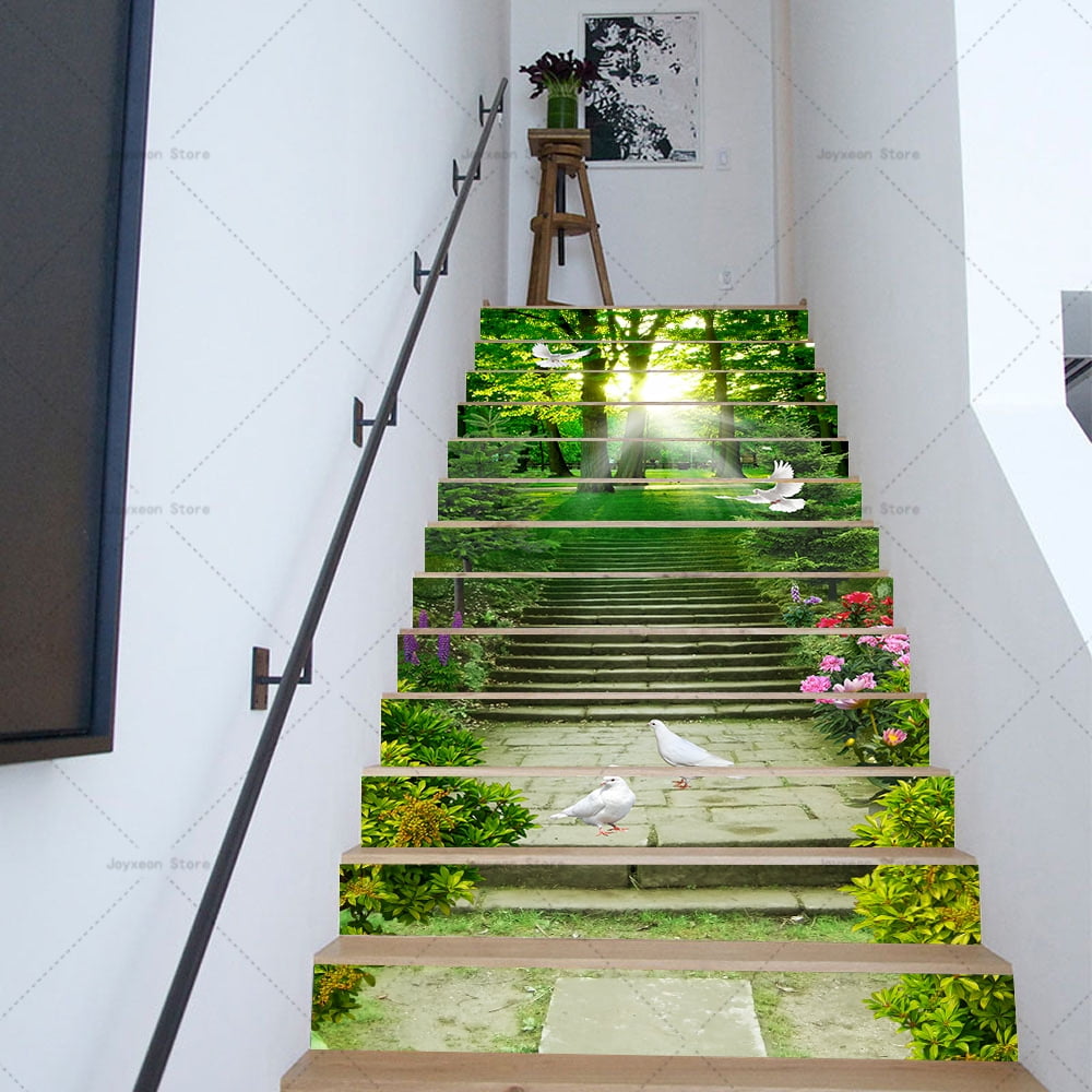 3D Scenic Staircase Sticker Vinyl PVC Non-slip Waterproof Staircase ...