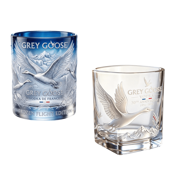 3D Sculpted Goose Glass Whiskey Bottle, Comfortable Non-Slip Grip, 30th ...
